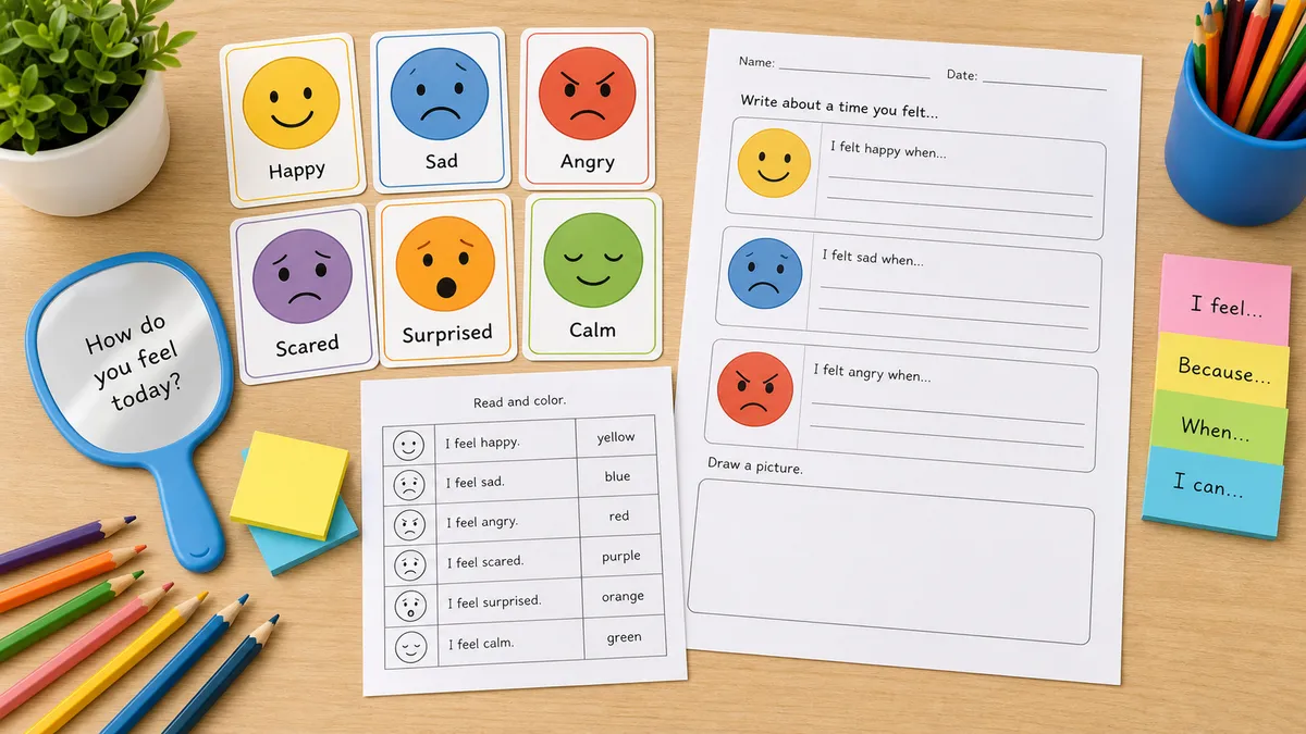 Feelings and Emotions Worksheets for Kids | iBloom