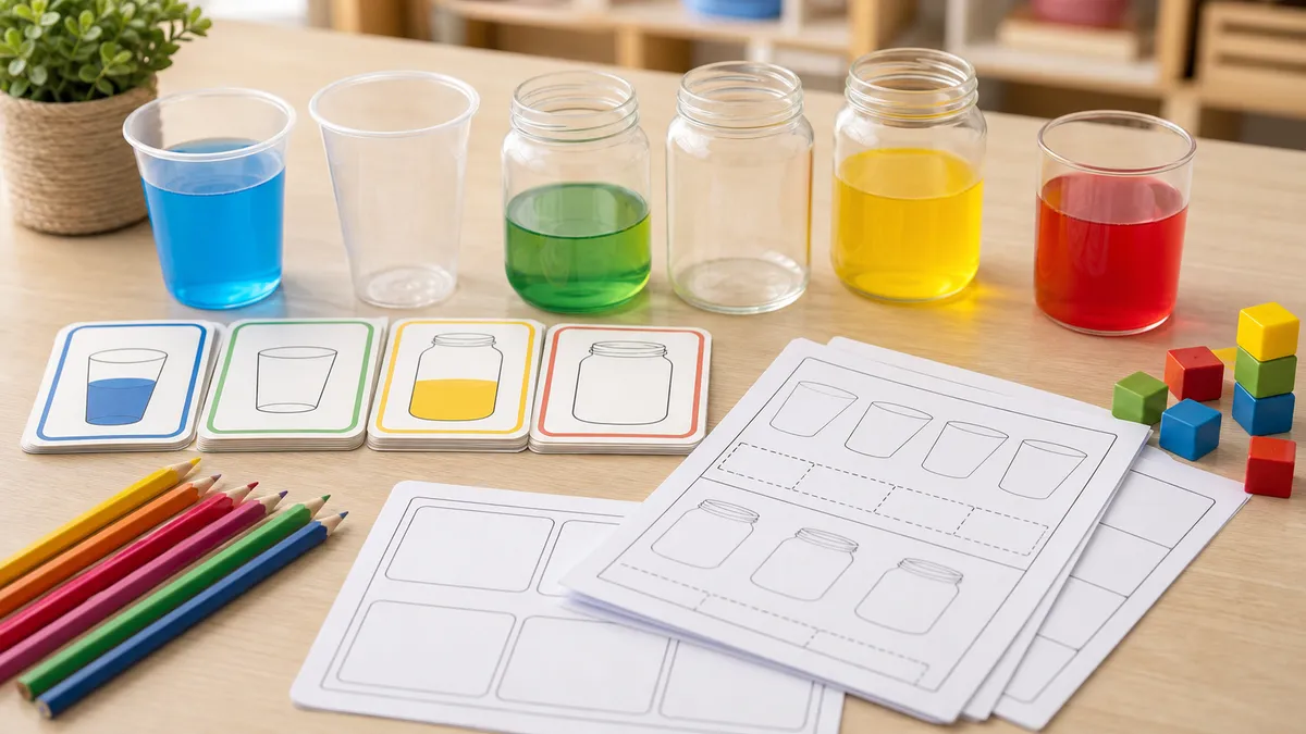 Full and Empty Worksheets for Kindergarten | iBloom